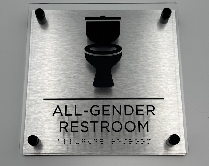 PRINTABLE All Gender Restroom SIGN, All Gender Notice Restroom ...