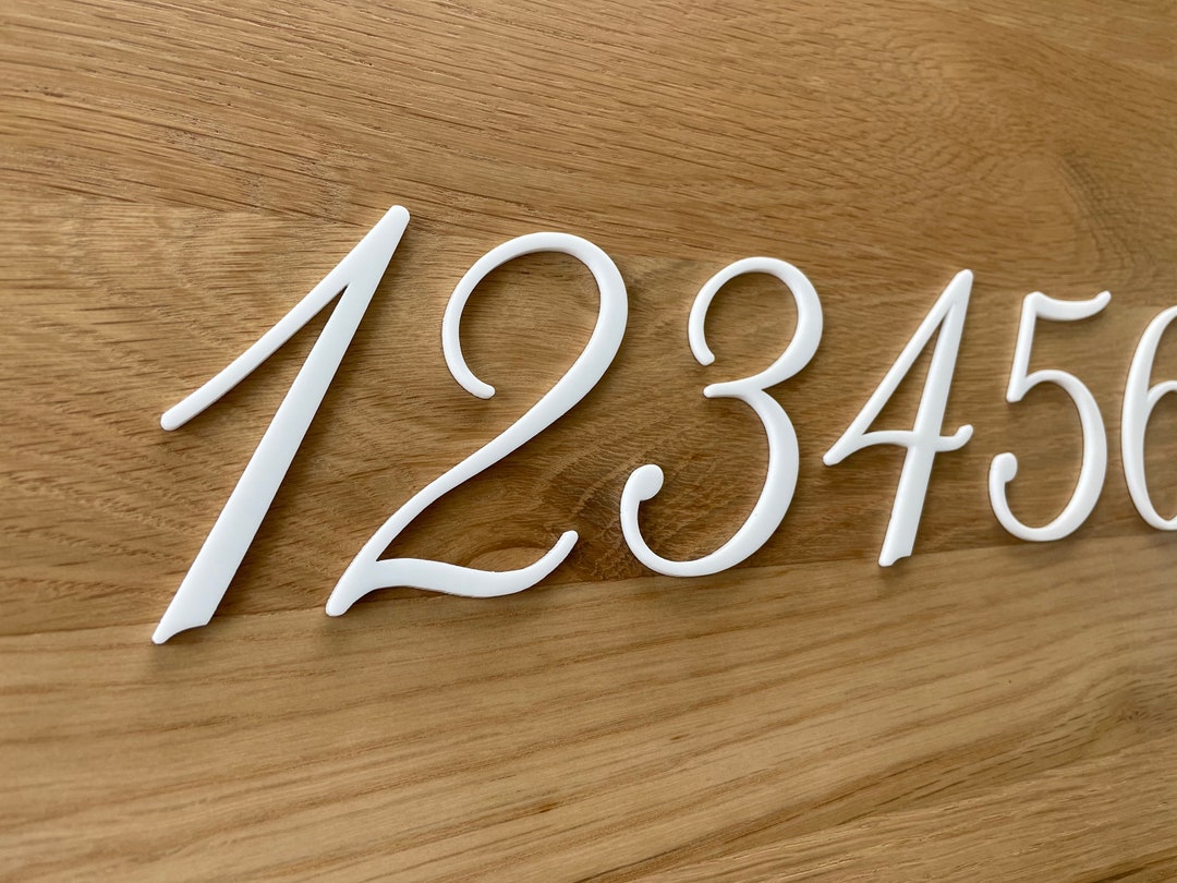 Fancy Script Number Set W/glue Color Choices 1/8" Thin Laser Cut ...