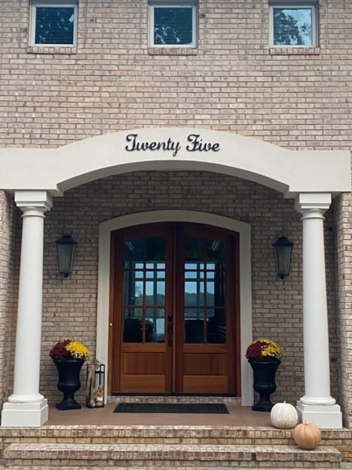 Large Colonial Cursive House Numbers - Etsy