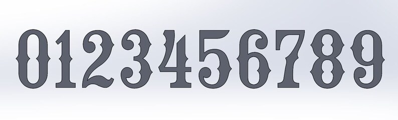 6 inch Western House Numbers Letters | Etsy