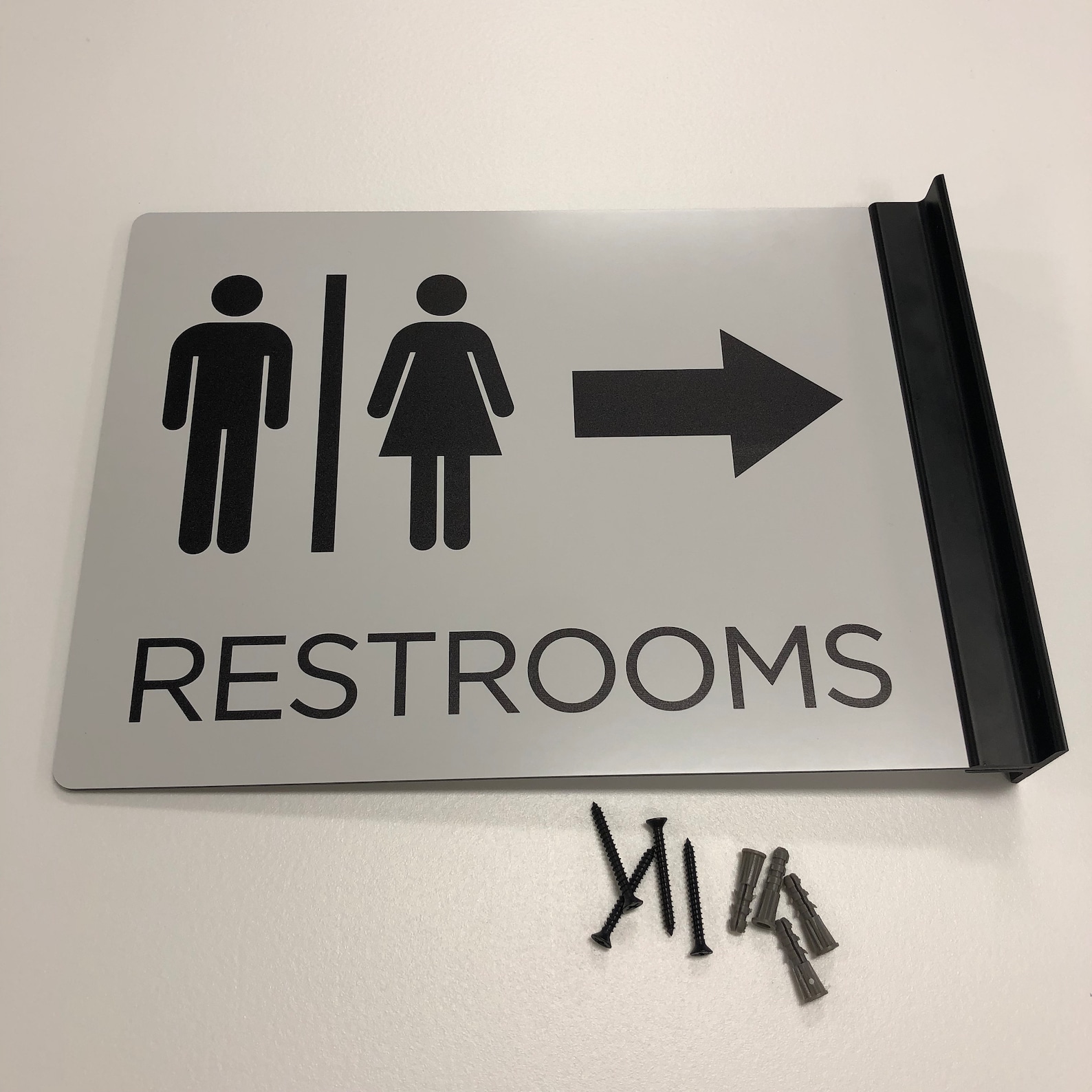 Wall-mounted Restroom Sign for Hallways, Business, School - Etsy