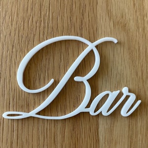 Small Fancy Cursive Cut Out Acrylic Wedding Signs - Etsy