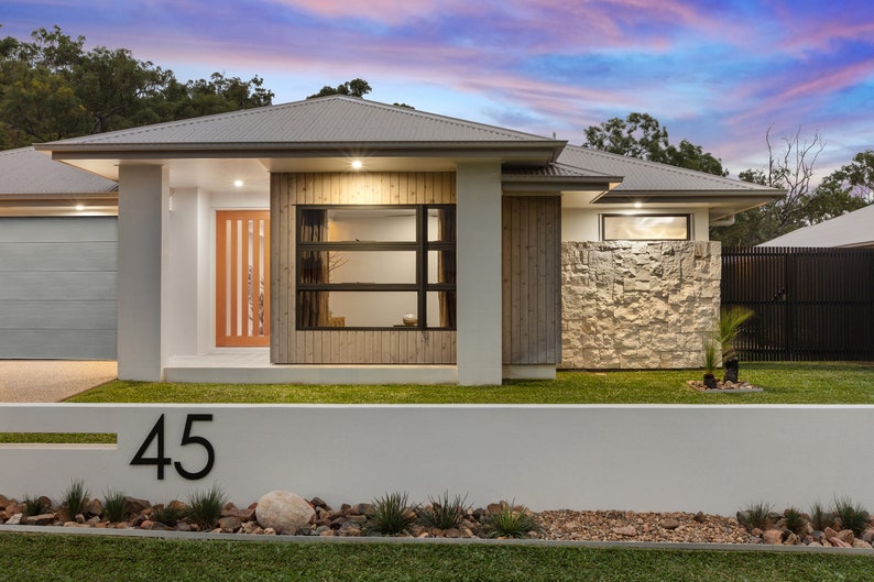 18 Inch Modern House Numbers Letters - Etsy