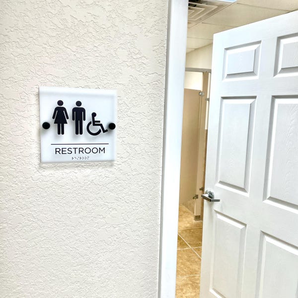 Unisex Bathroom Signs - Etsy