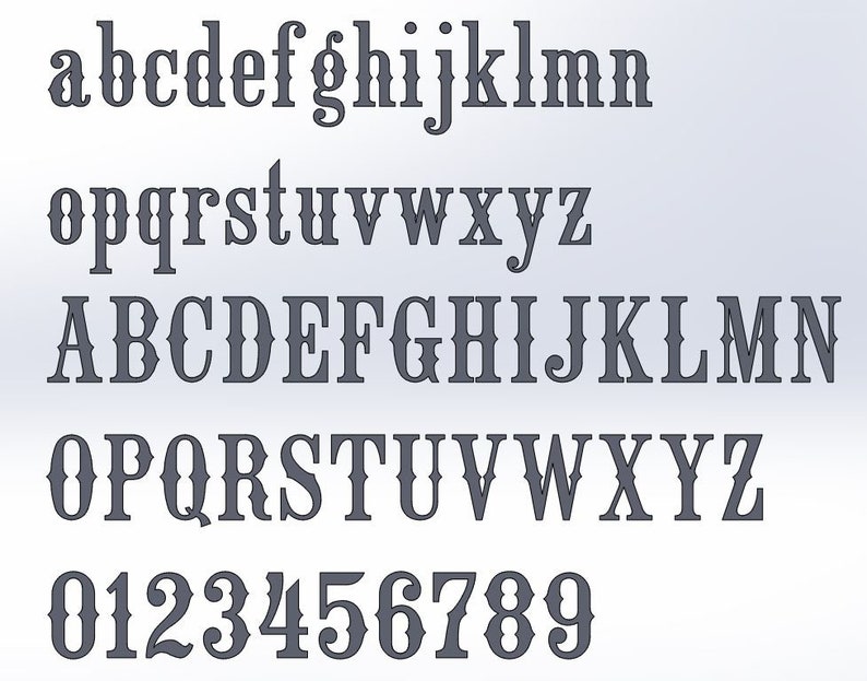 8 Inch Western House Numbers Letters - Etsy