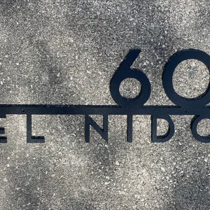 Large Size Contemporary House Number Street Address Sign - Etsy