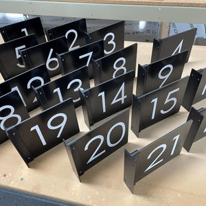 Set of Projecting Room Number Signs - Black - Etsy