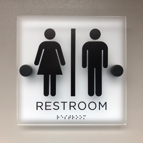 Large Restroom Sign - Etsy