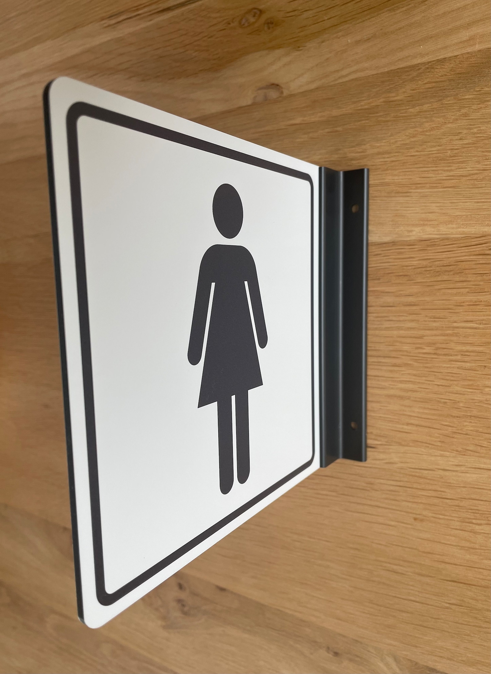 Men and Women's Restroom Projecting Sign Bundle, Corridor Flag Bathroom ...