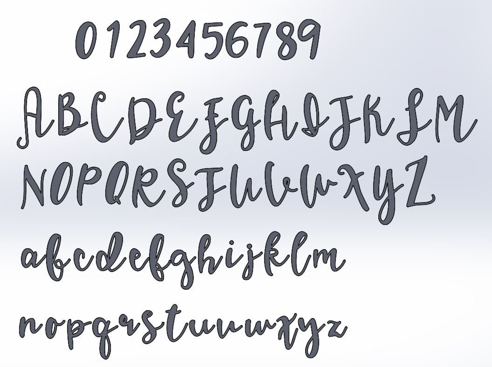 Brush Script Cursive House Numbers: Regular Size - Etsy Canada