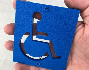 Access Ramp Wheelchair Sign Adhesive Sticker Notice With - Etsy