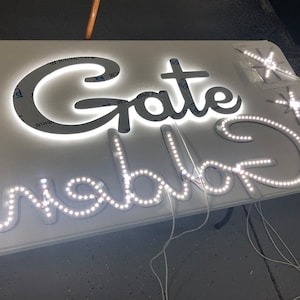 Custom LED Backlit Sign, Words or Logo - Etsy