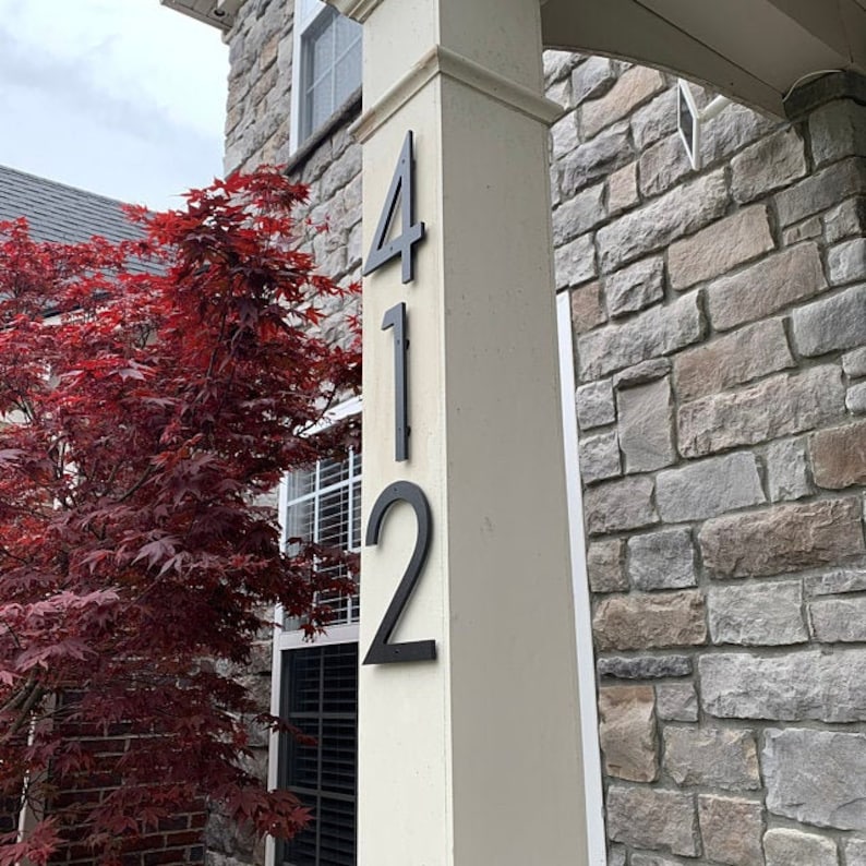 8 Inch Modern House Numbers Letters - Etsy
