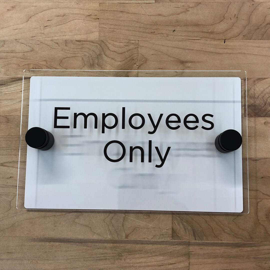 Custom Logo or Blank Acrylic Office Sign With Stainless Standoffs ...