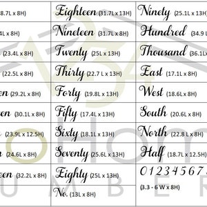 LARGE Graceful Cursive House Numbers - Etsy