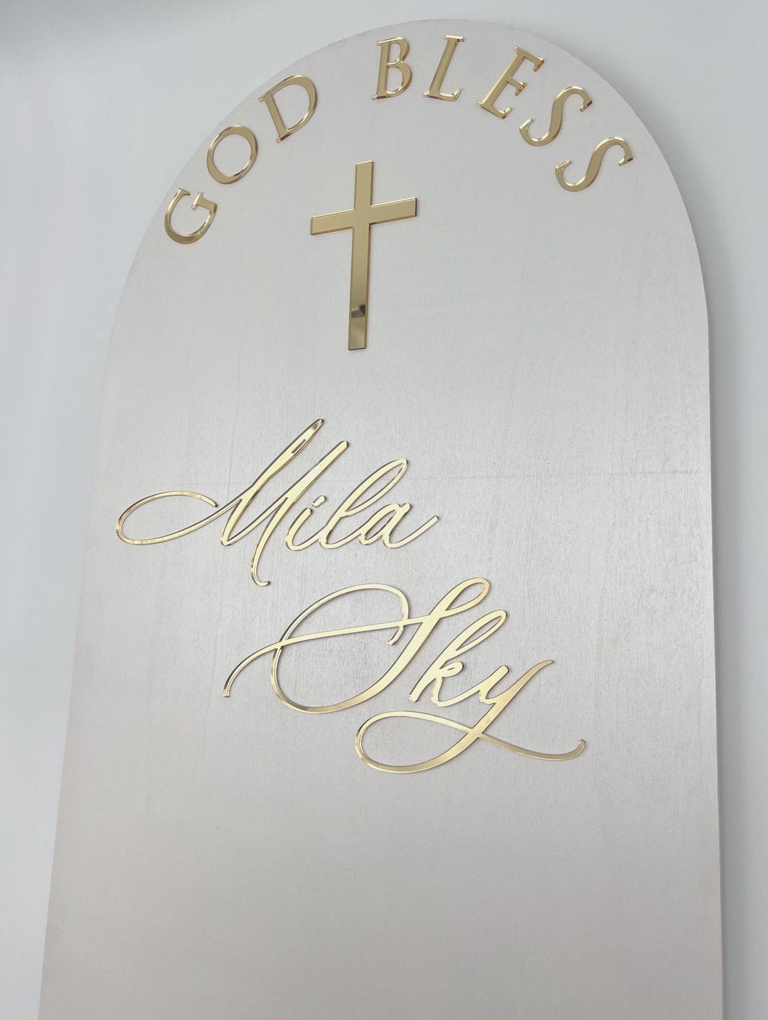 God Bless Name † Acrylic W/ Sticker Back Cut-out Lettering for Your ...