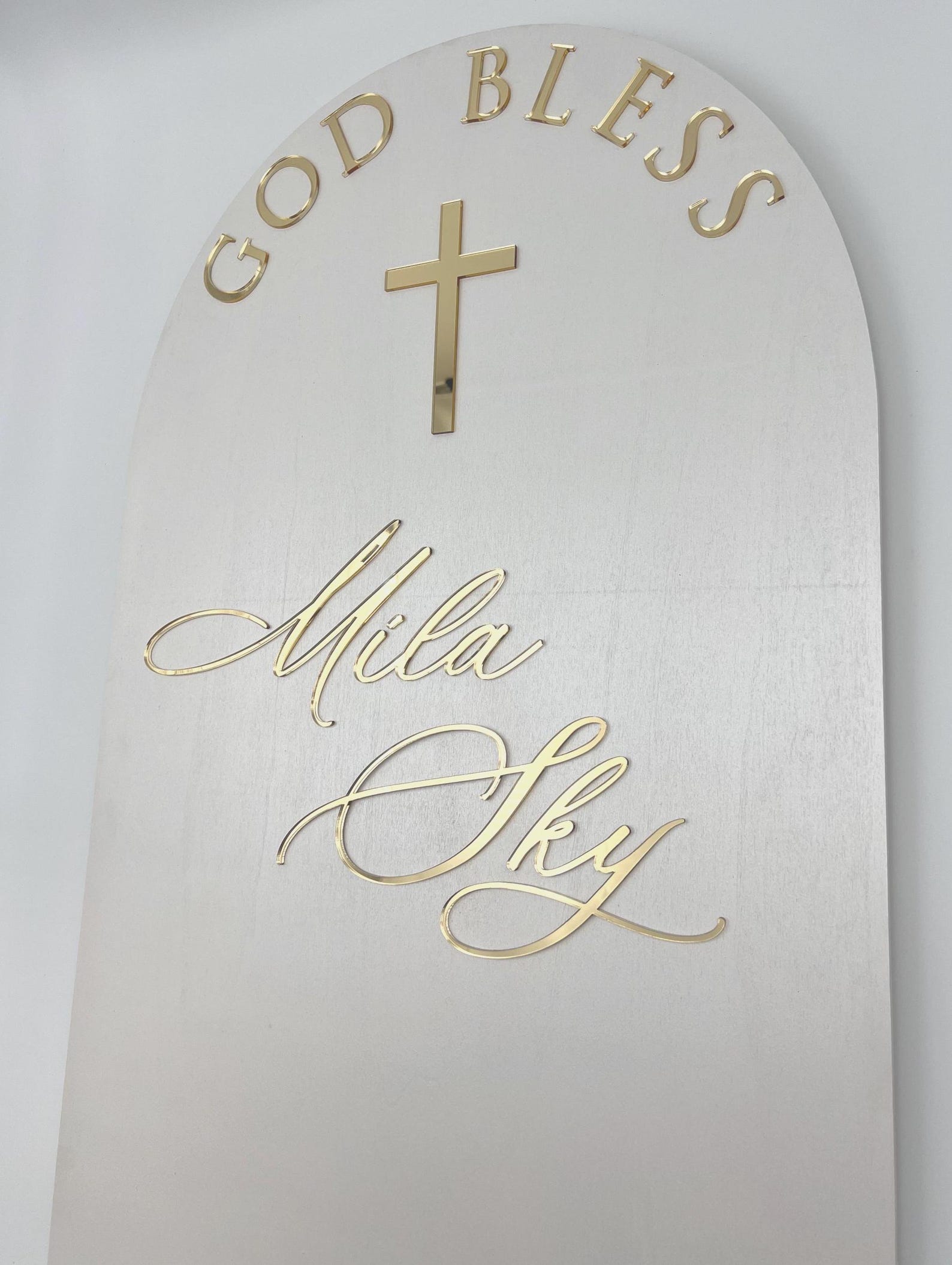 God Bless Name † Acrylic W/ Sticker Back Cut-out Lettering for Your ...