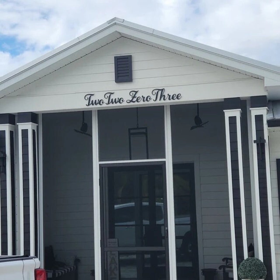 LARGE Graceful Cursive House Numbers - Etsy