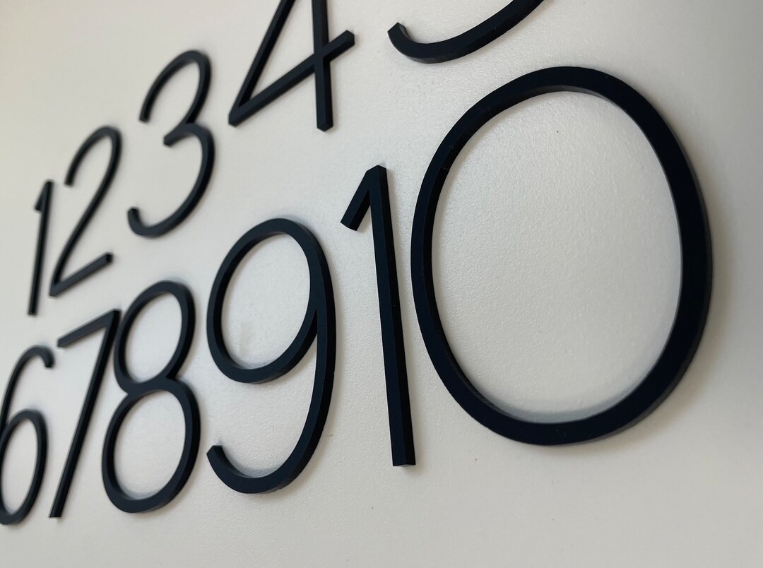 3 Inch Thin Modern Number Cut-out Set, With Glue - Etsy