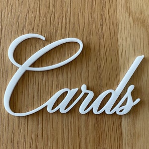 Small Fancy Cursive Cut Out Acrylic Wedding Signs - Etsy