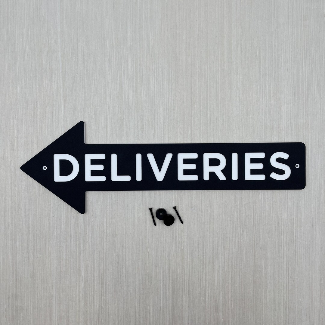 Deliveries Arrow Sign 18" X 6" - Etsy