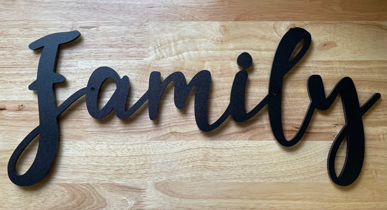 Cursive Family Sign in LARGE Brush Script Outdoor/indoor - Etsy Canada