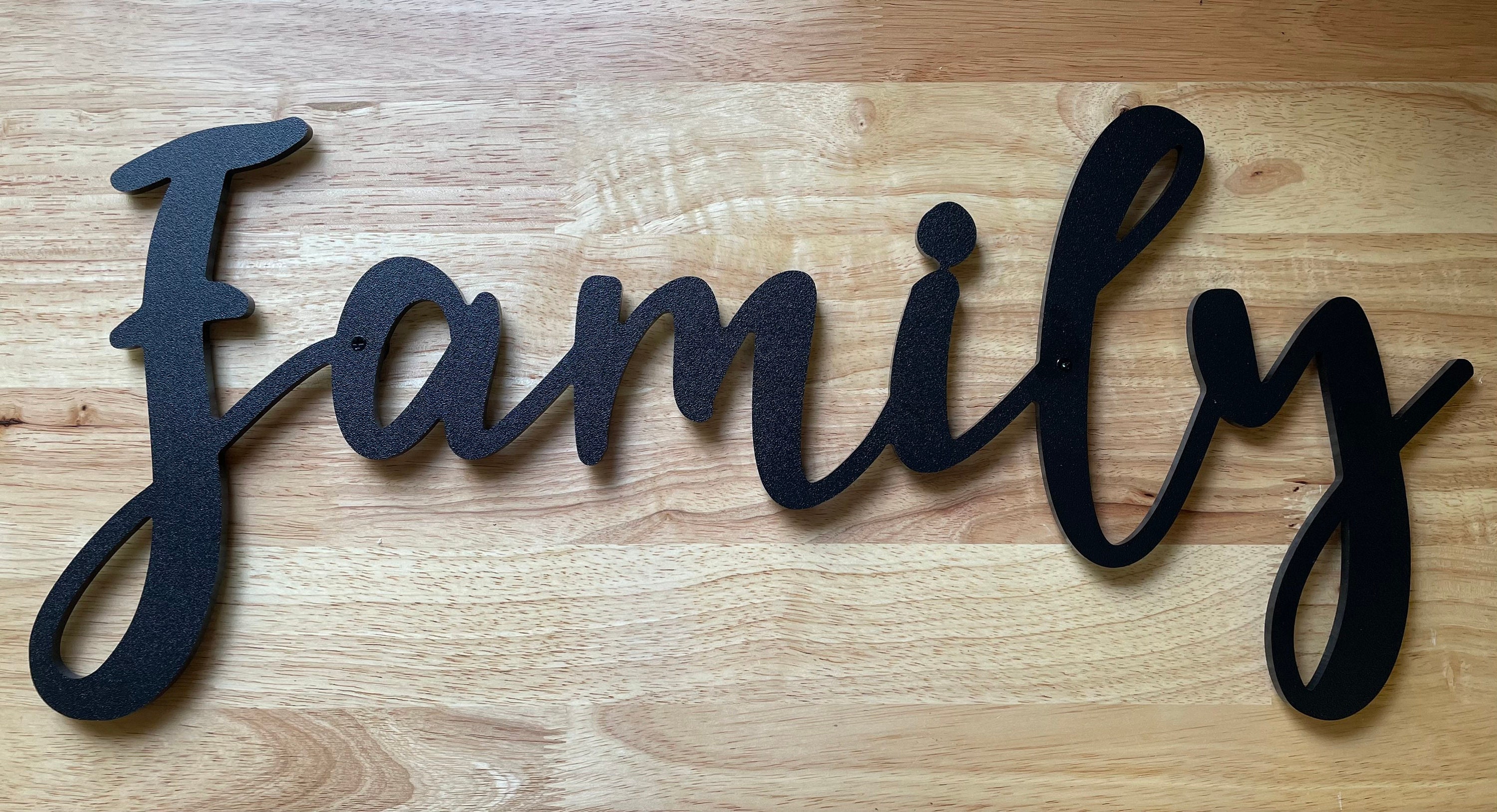 Cursive Family Sign in LARGE Brush Script Outdoor/indoor - Etsy Australia