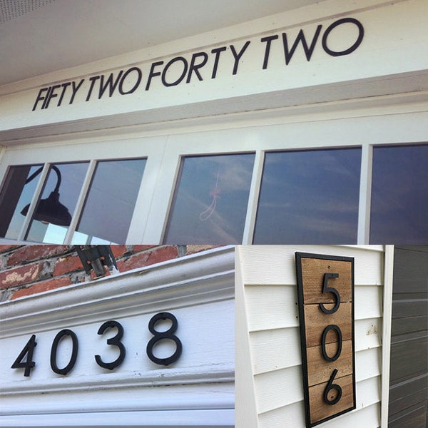 Modern House Numbers - Etsy