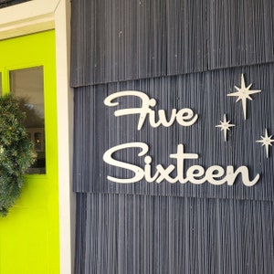 Mid Century Cursive Words or House Numbers: Regular Size - Etsy