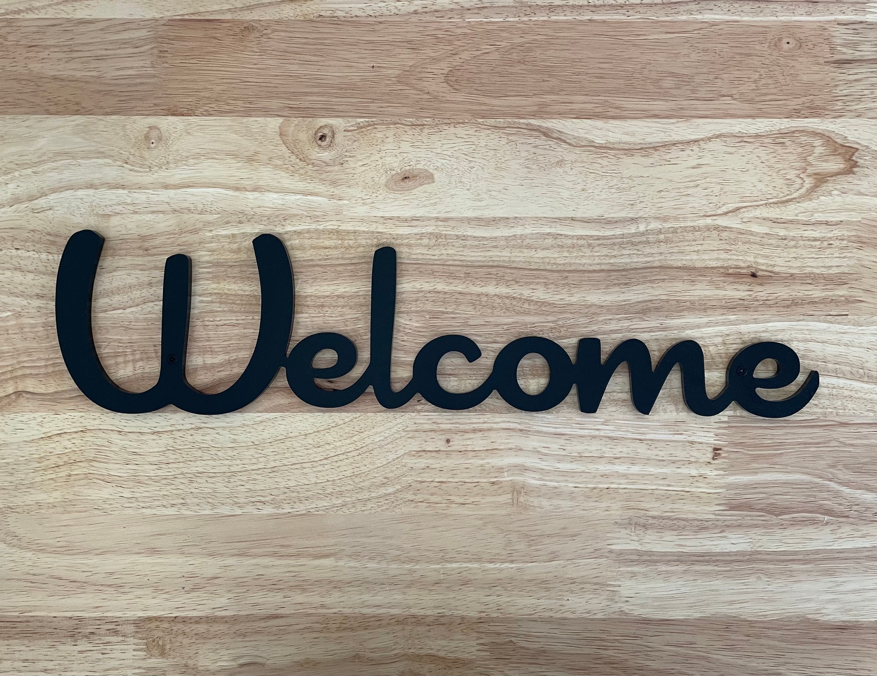 Mid Century Cursive Welcome Sign : Outdoor Plastic - Etsy