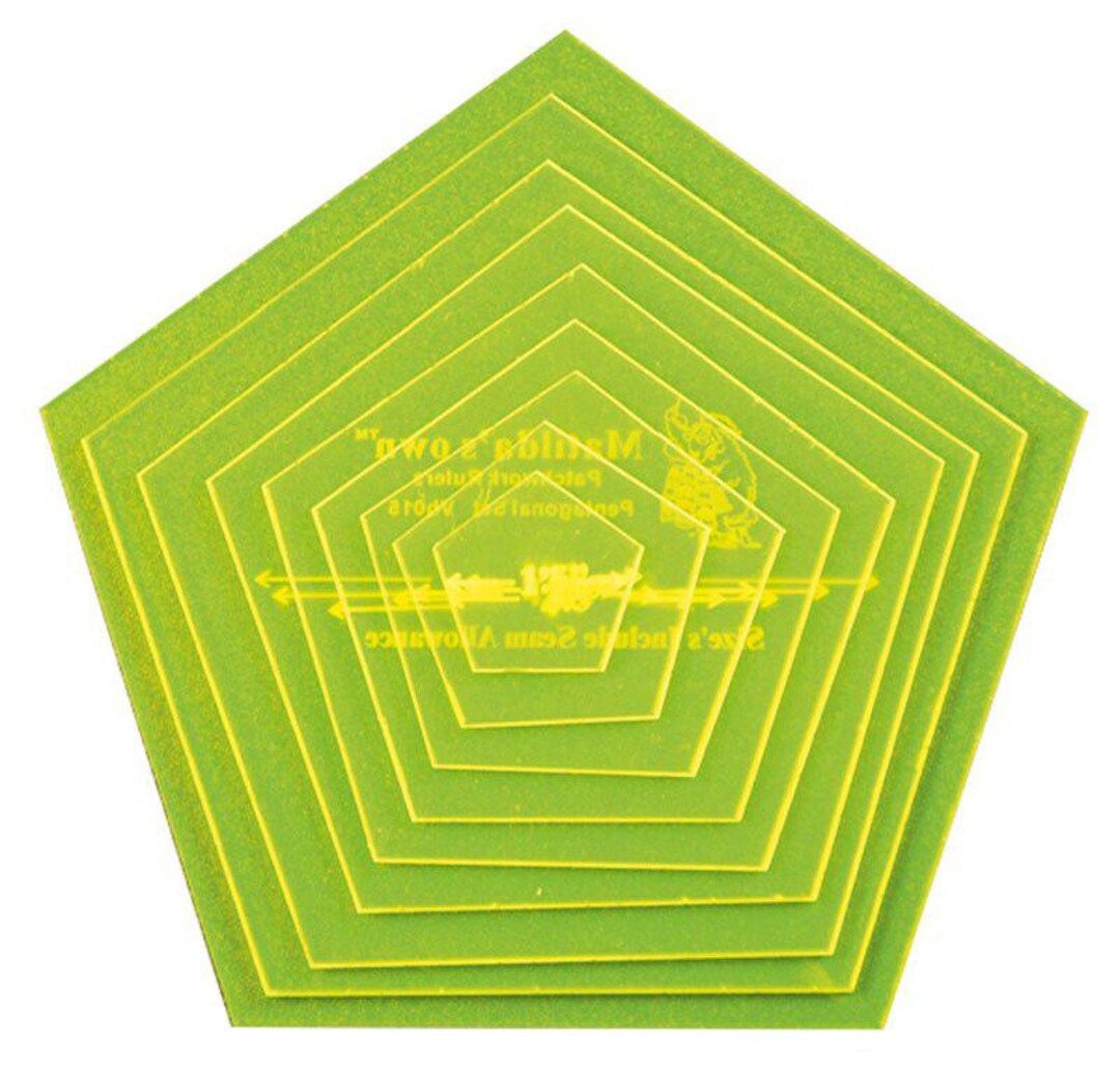 Small Pentagon Quilting Template Set 1 Inch to 5 Inch - Etsy