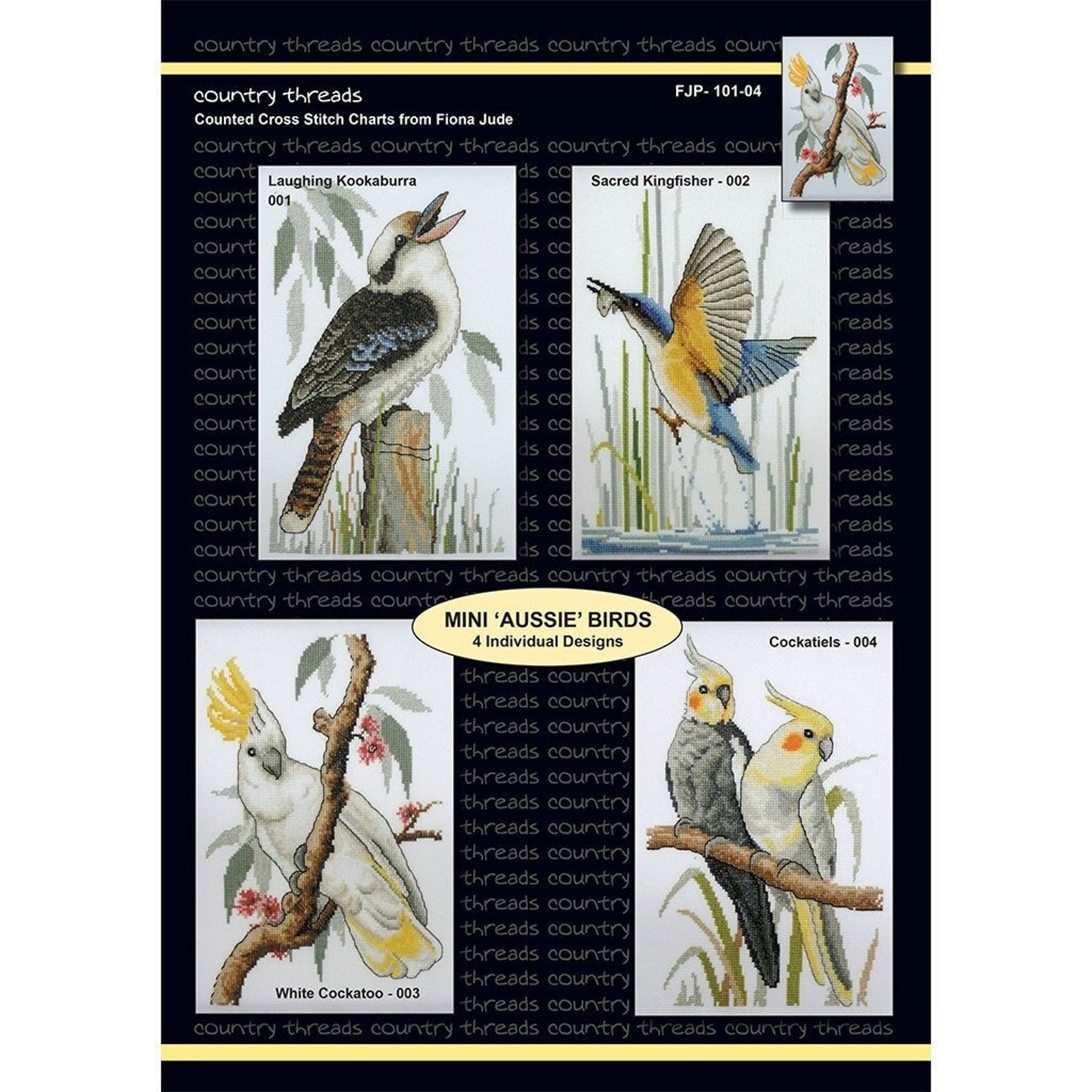 Mini Aussie Birds Counted Cross Stitch Chart, 4 Designs by Country ...