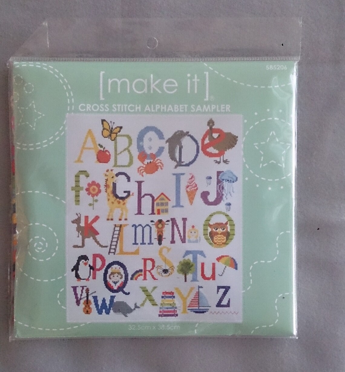 Alphabet Sampler Cross Stitch Kit by Make It, 14ct Aida, Design Size 32 ...
