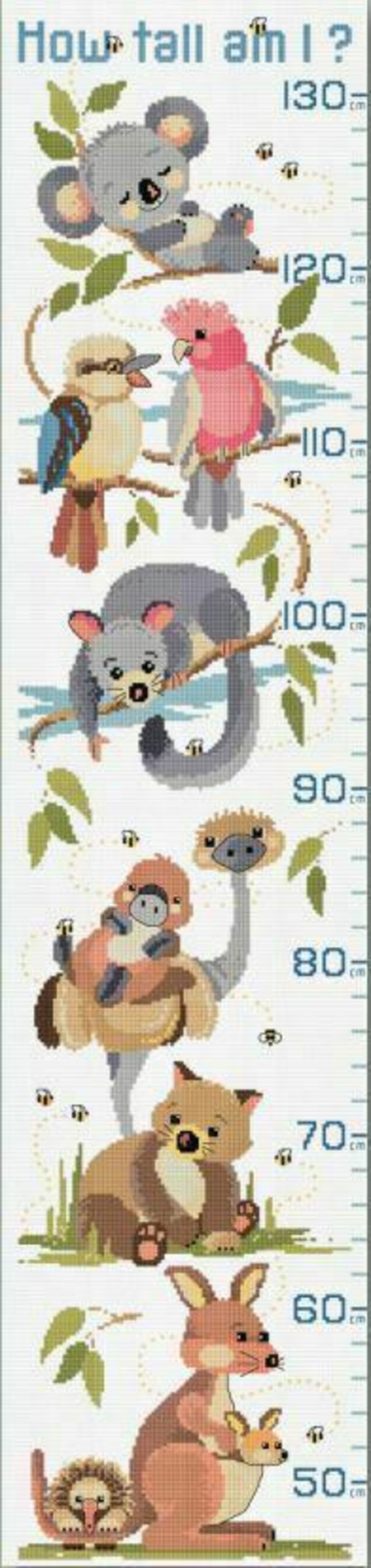 Little Aussie Grow Chart Counted Cross Stitch by Country Threads CHART ...