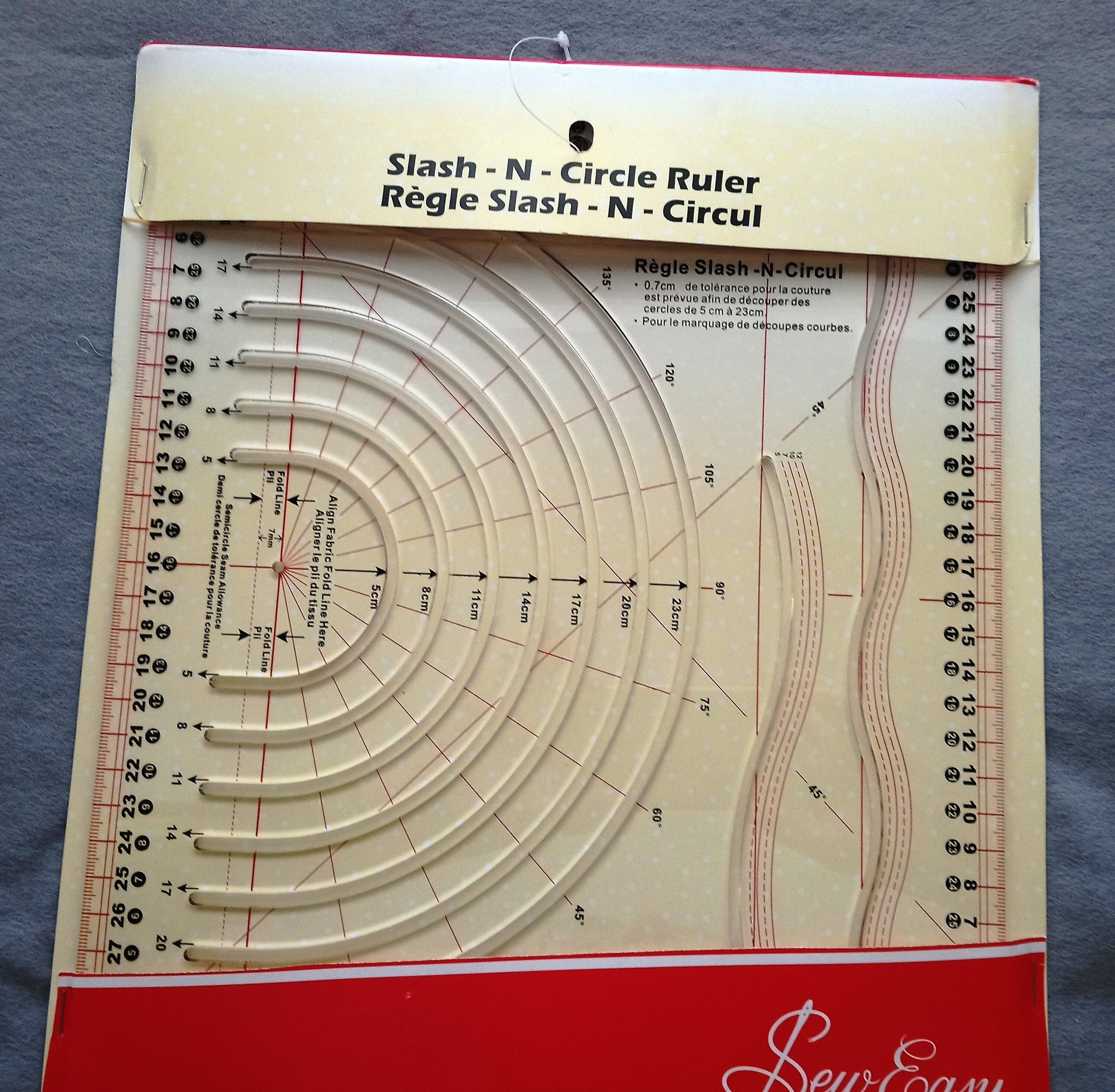 Slash-n-circle Ruler by Sew Easy. Cut 5 to 23cm Diameter - Etsy