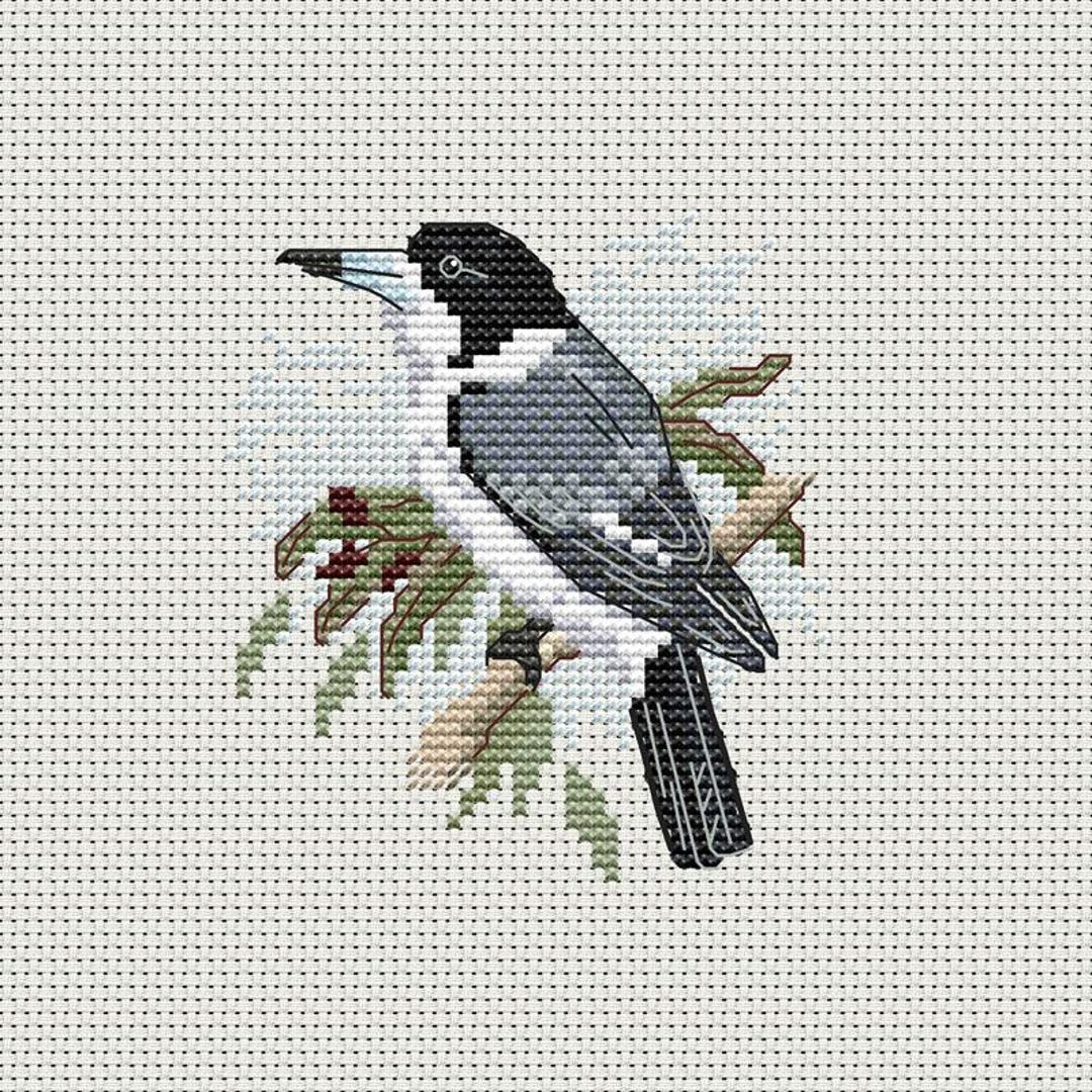 Grey Butcher Bird Cross Stitch Kit: Maureen Maguire Design - Etsy