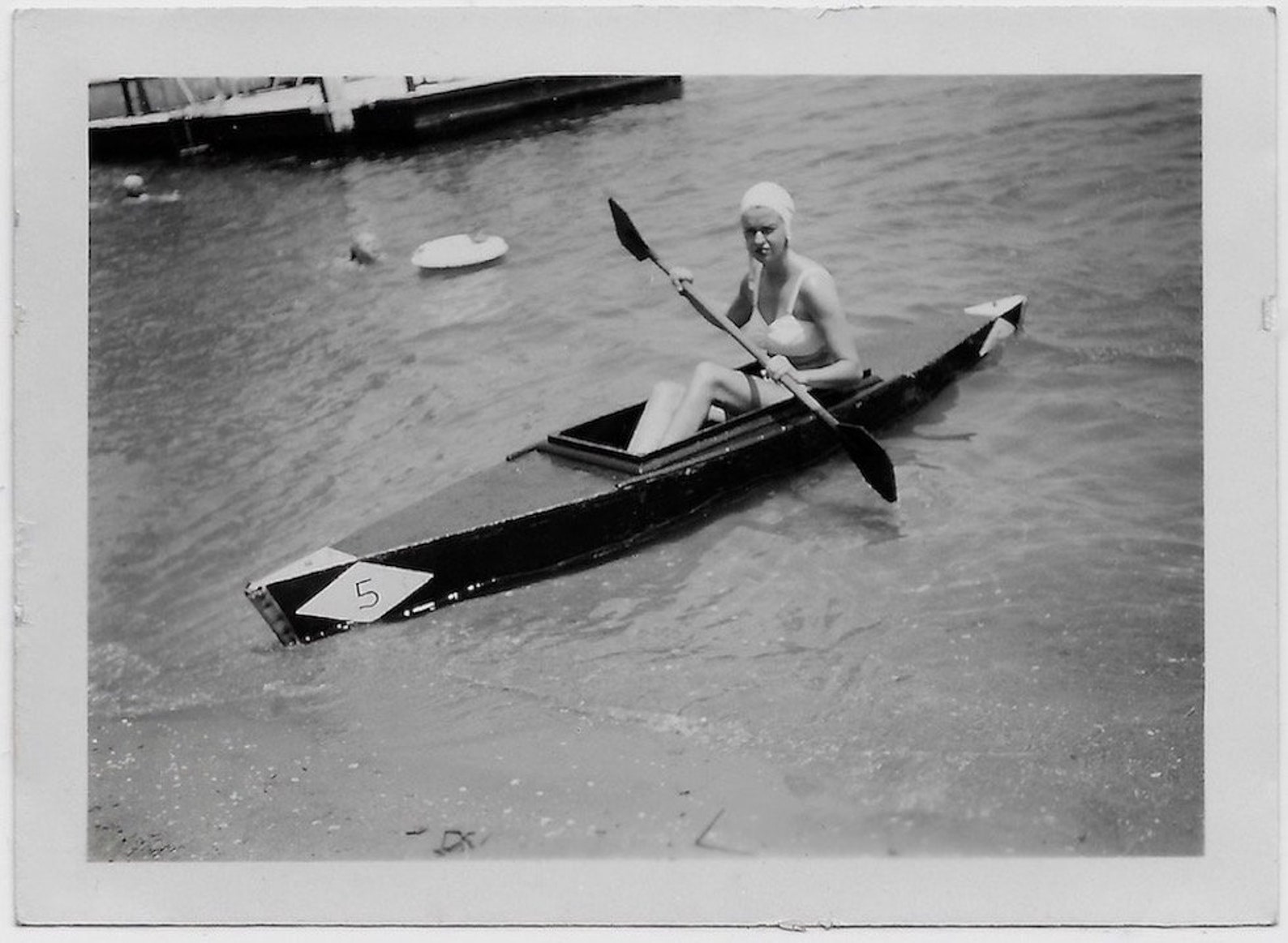 Old Photo Woman Wearing Bikini in Kayak Balboa Bay Ca 1950s - Etsy