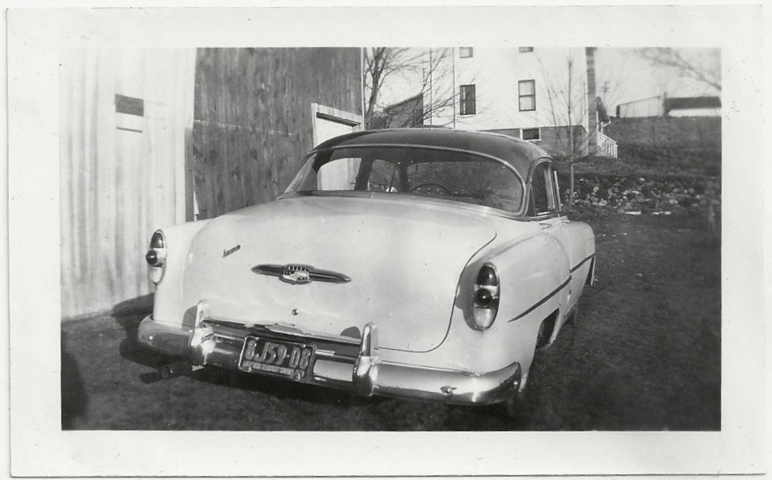 Old Photo Rear View Car License Plate 1950s Photograph | Etsy