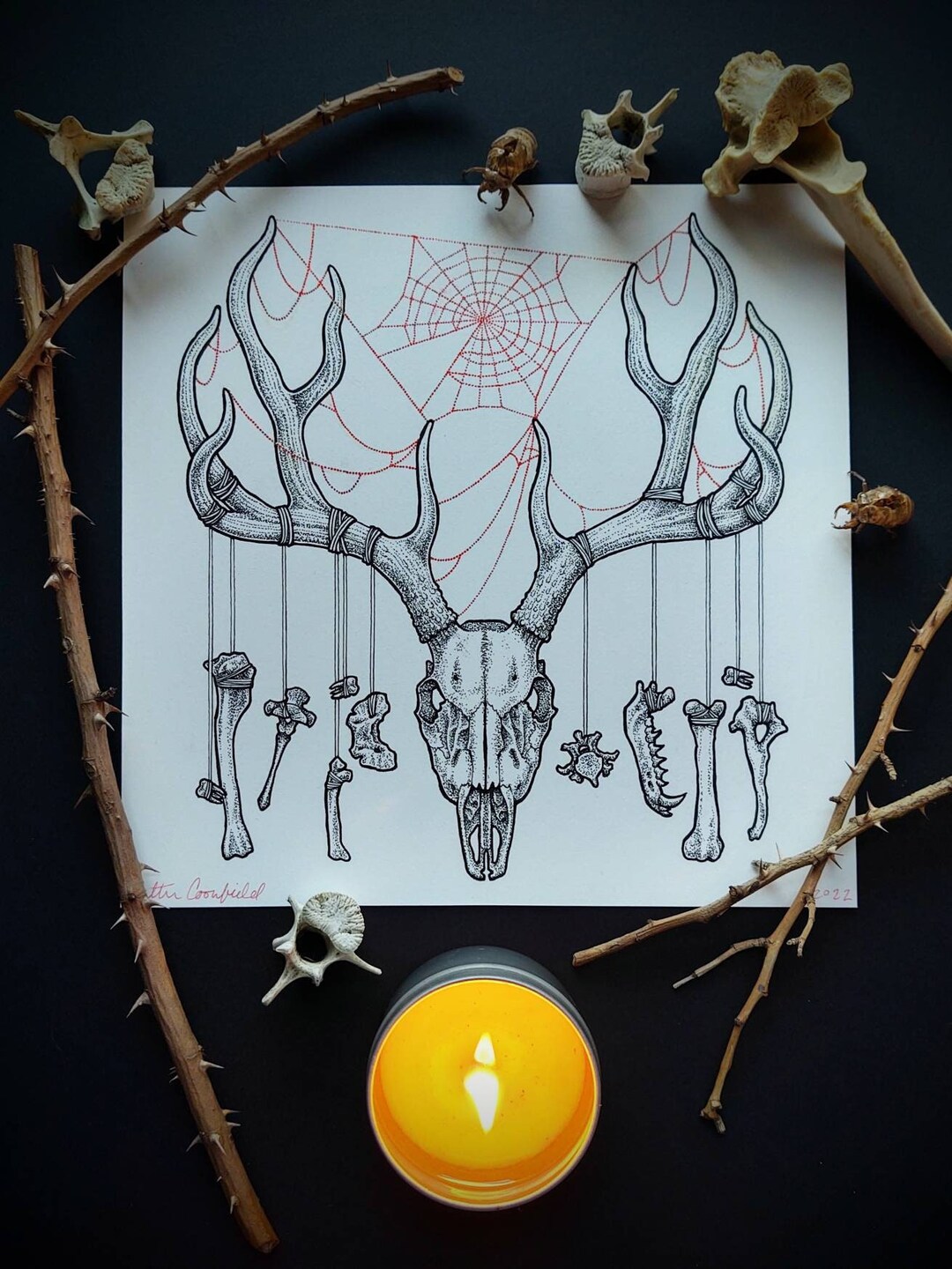 Witch's Totem Original Ink Drawing - Etsy