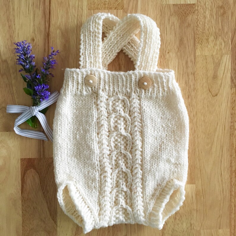 Cabled Romper - PDF Pattern - Etsy