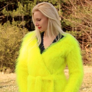 Fuzzy Wrap Mohair Cardigan Hand Knitted Fuzzy Jacket Hand Knitted ...