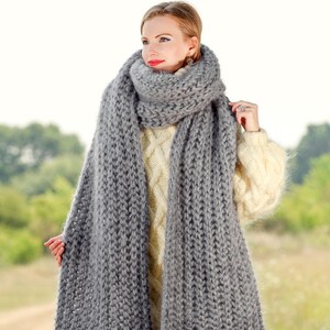 Extra Long Fuzzy Mohair Shawl Supertanya - Etsy