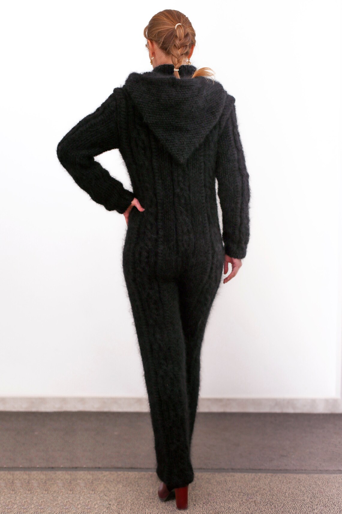 Cable Catsuit Pijama Mohair Wool Bodysuit Supertanya - Etsy