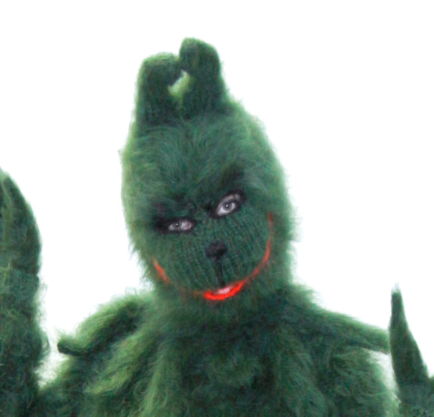 Christmas Mask Fuzzy Head Mask Costume Fuzzy Green Head Mask - Etsy UK