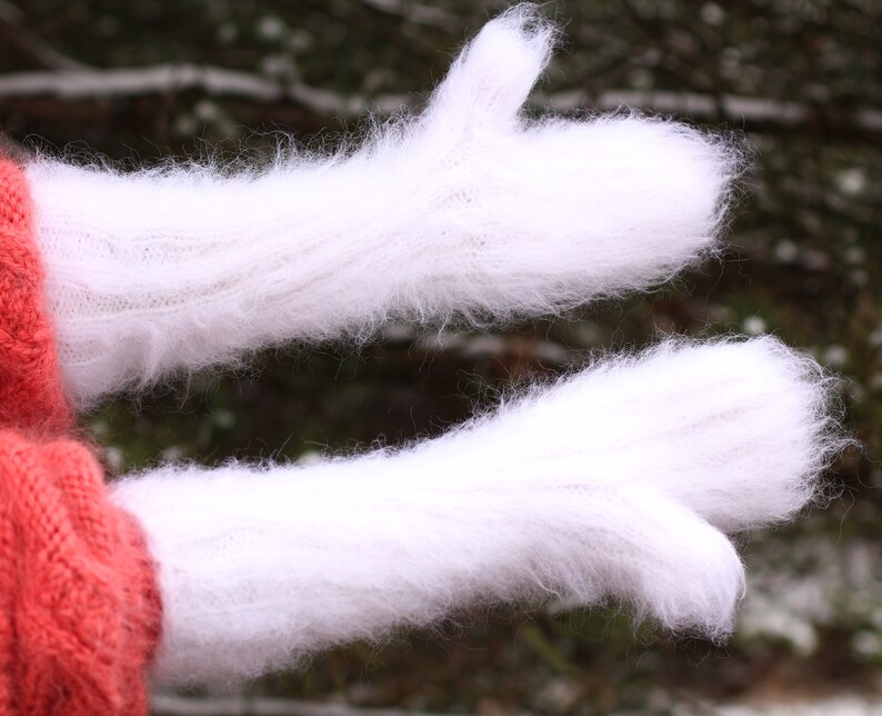 Fuzzy Long Mohair Mittens Supertanya - Etsy