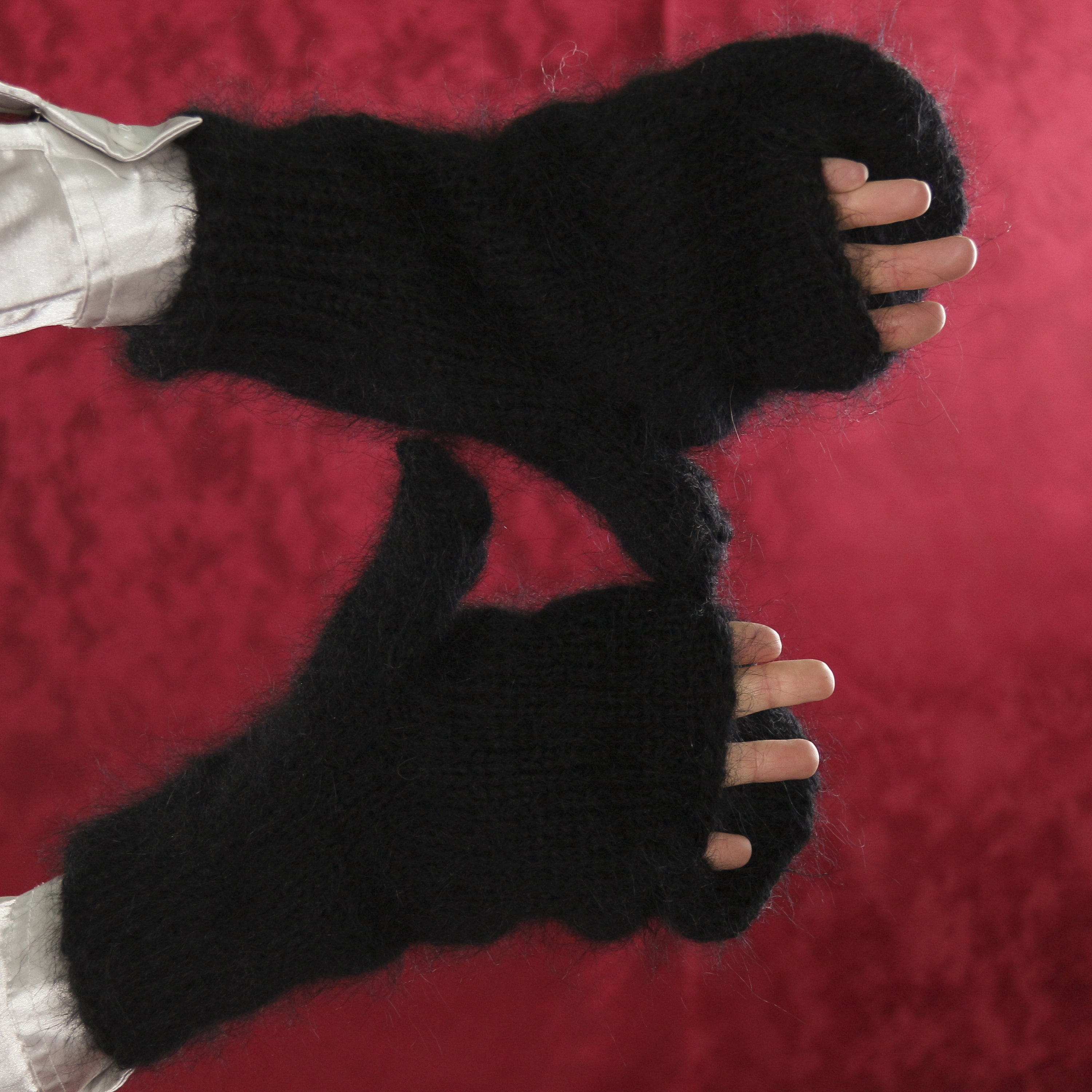 Open finger mittens hand knitted mittens by SuperTanya | Etsy