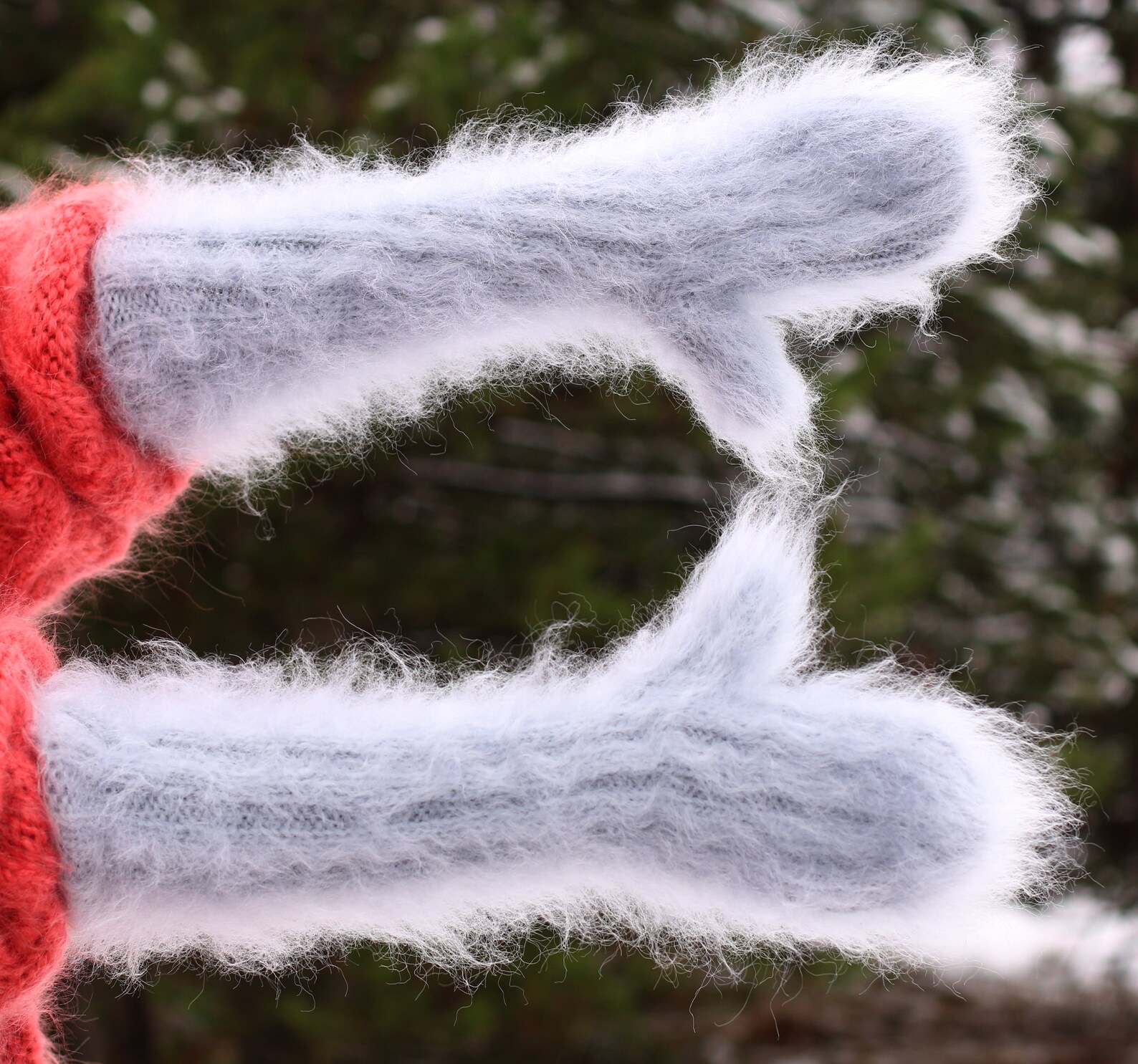 Fuzzy Long Mohair Mittens Supertanya | Etsy