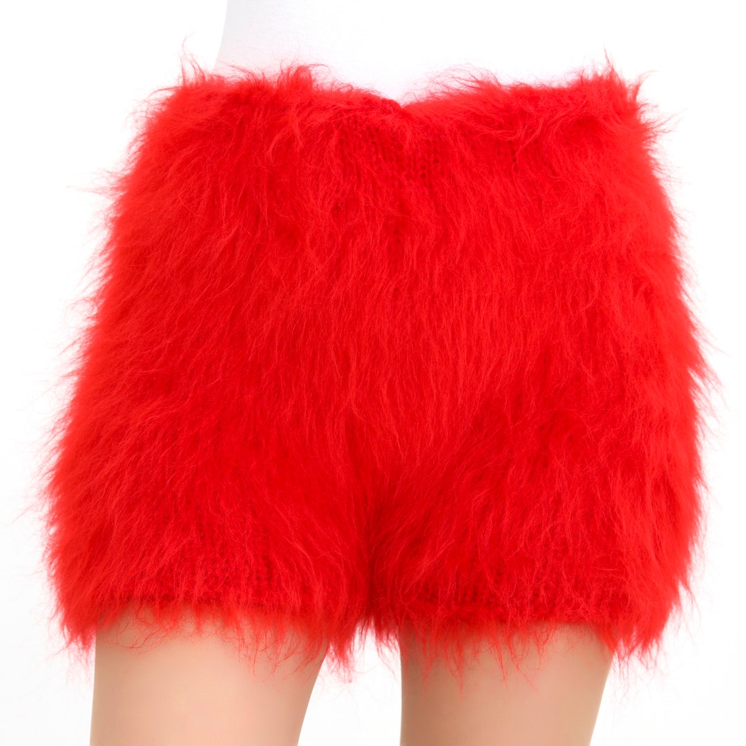 Fuzzy Mohair Shorts Pants by Supertanya - Etsy