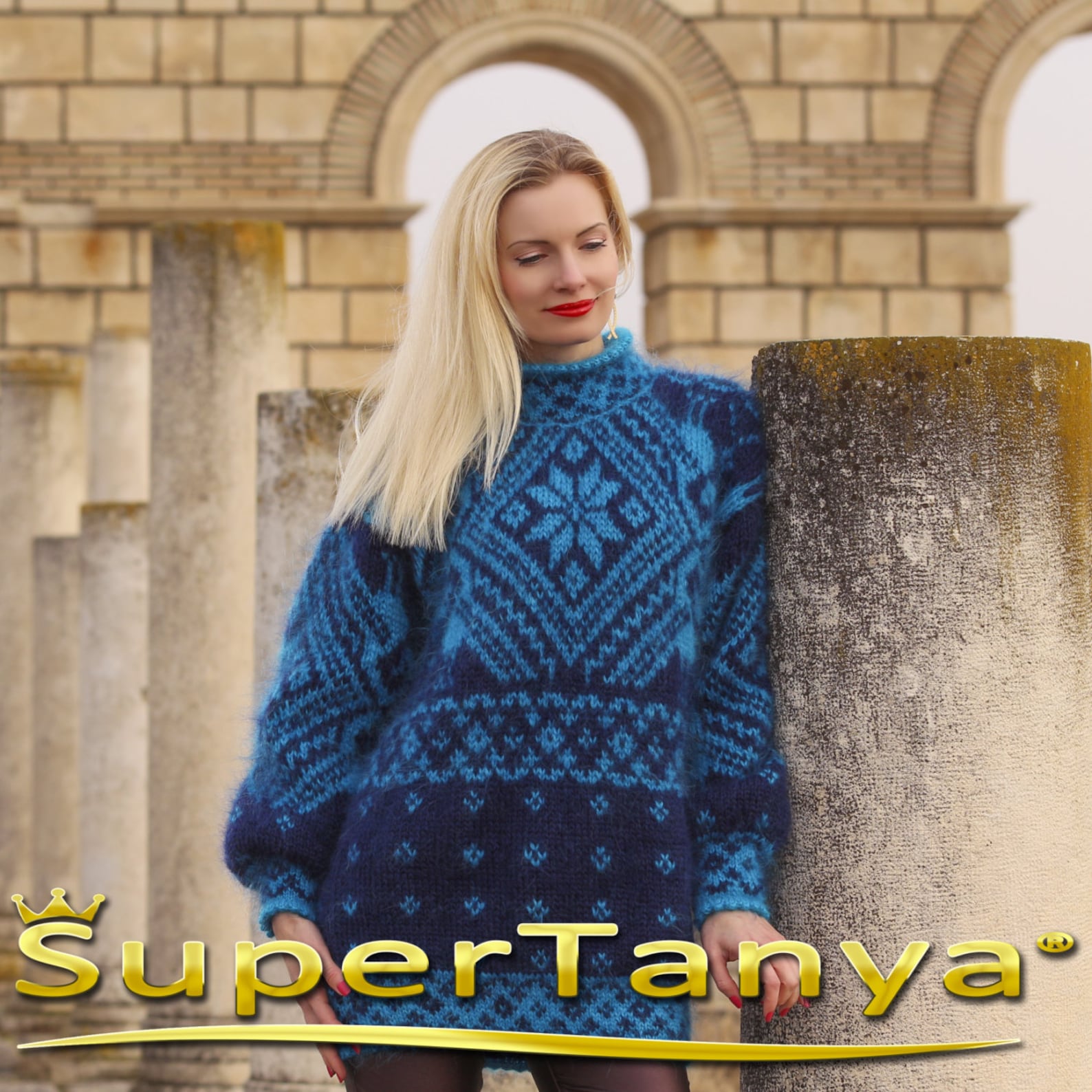 Unique Elegant Norwegian Sweater Hand Knitted Designer Mohair | Etsy