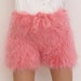 Fuzzy Pink Mohair Shorts Fluffy Short Pants by Supertanya - Etsy